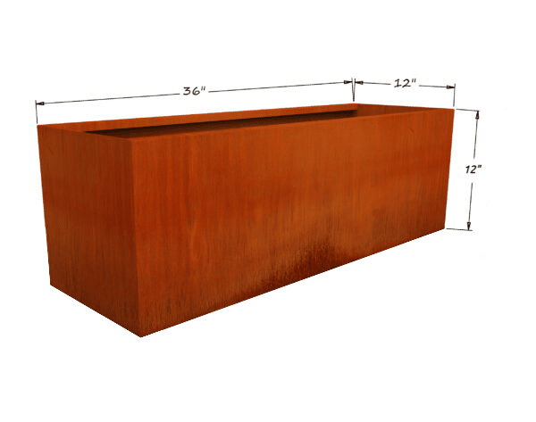 Corten Steel Rectangular Planter – National Planters Supply