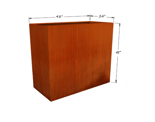 Corten Steel Rectangular Planter – National Planters Supply