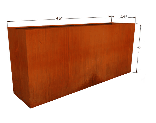 Corten Steel Rectangular Planter – National Planters Supply