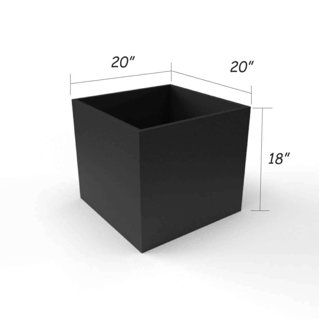 Powdercoated Steel Square & Cube Planter – National Planter Supply