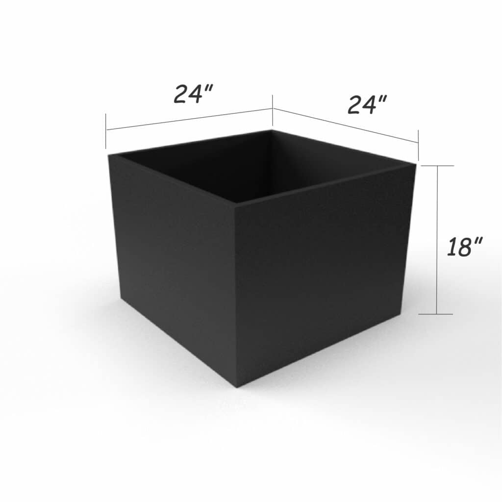 Powdercoated Steel Square & Cube Planter – National Planter Supply