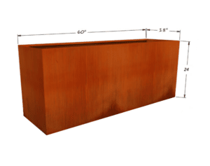 Corten Steel Rectangular Planter – National Planter Supply